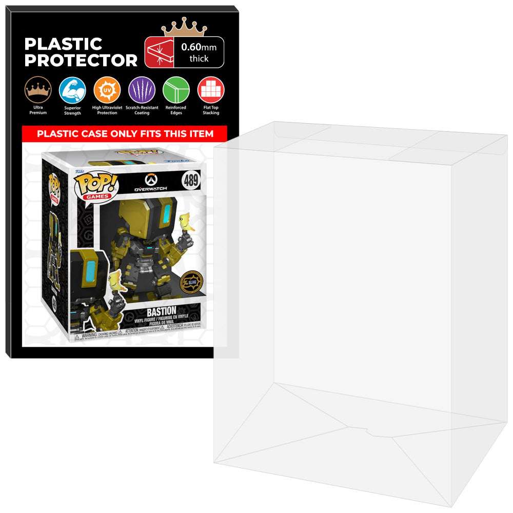 Pop Protector for 6 inch Bastion Gold Metallic #489 Super Funko Pop - 0.60mm Thick UV and ...