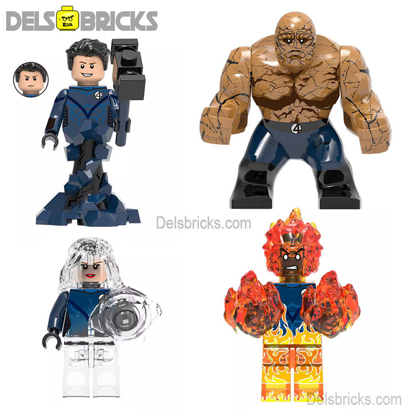 Set of 4 (Marvel Fantastic Four) - Custom Building Blocks Mini Figures– Display Geek, Inc.