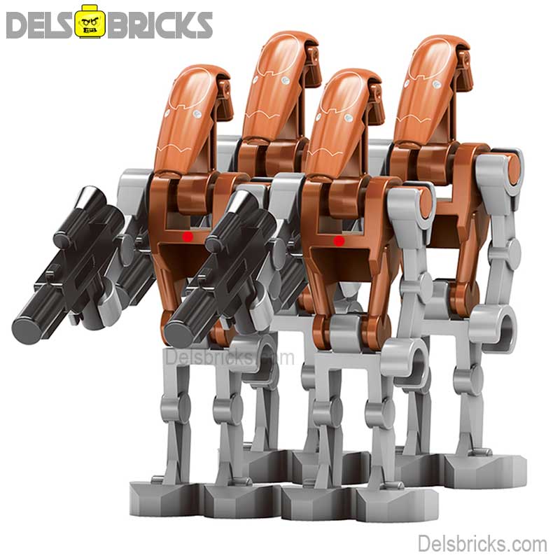 Set of 4 - Heavy Battle Droids (Star Wars) - Custom Building Blocks Mi– Display Geek, Inc.