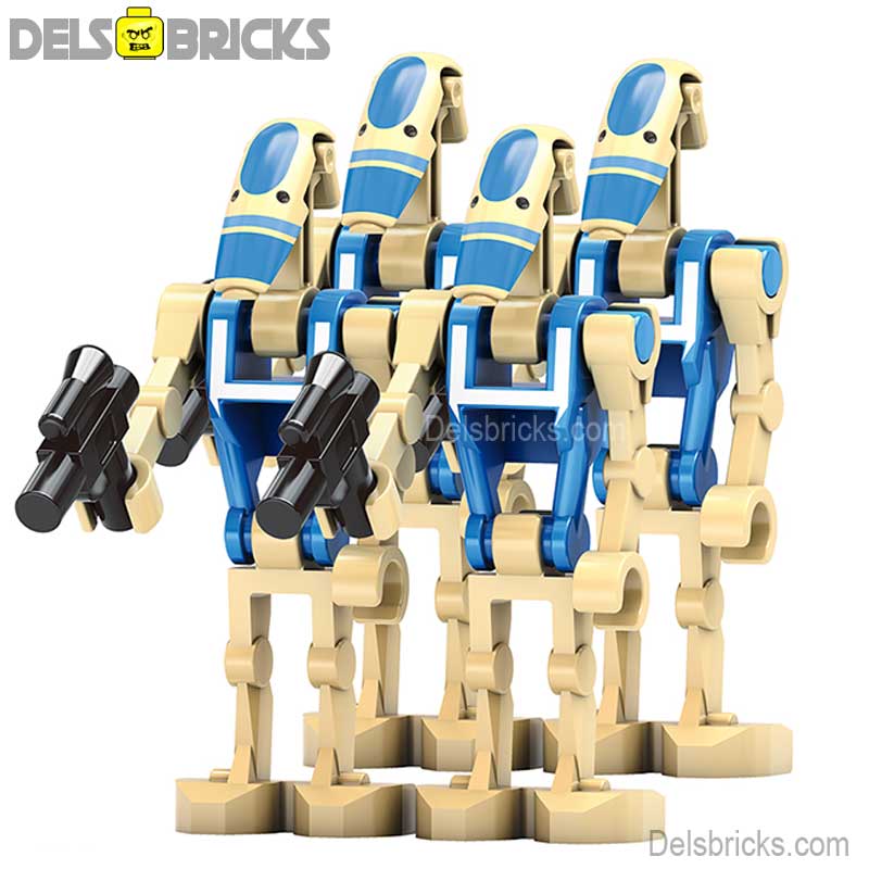 Set of 4 - Scout Battle Droids (Star Wars) - Custom Building Blocks Mi– Display Geek, Inc.