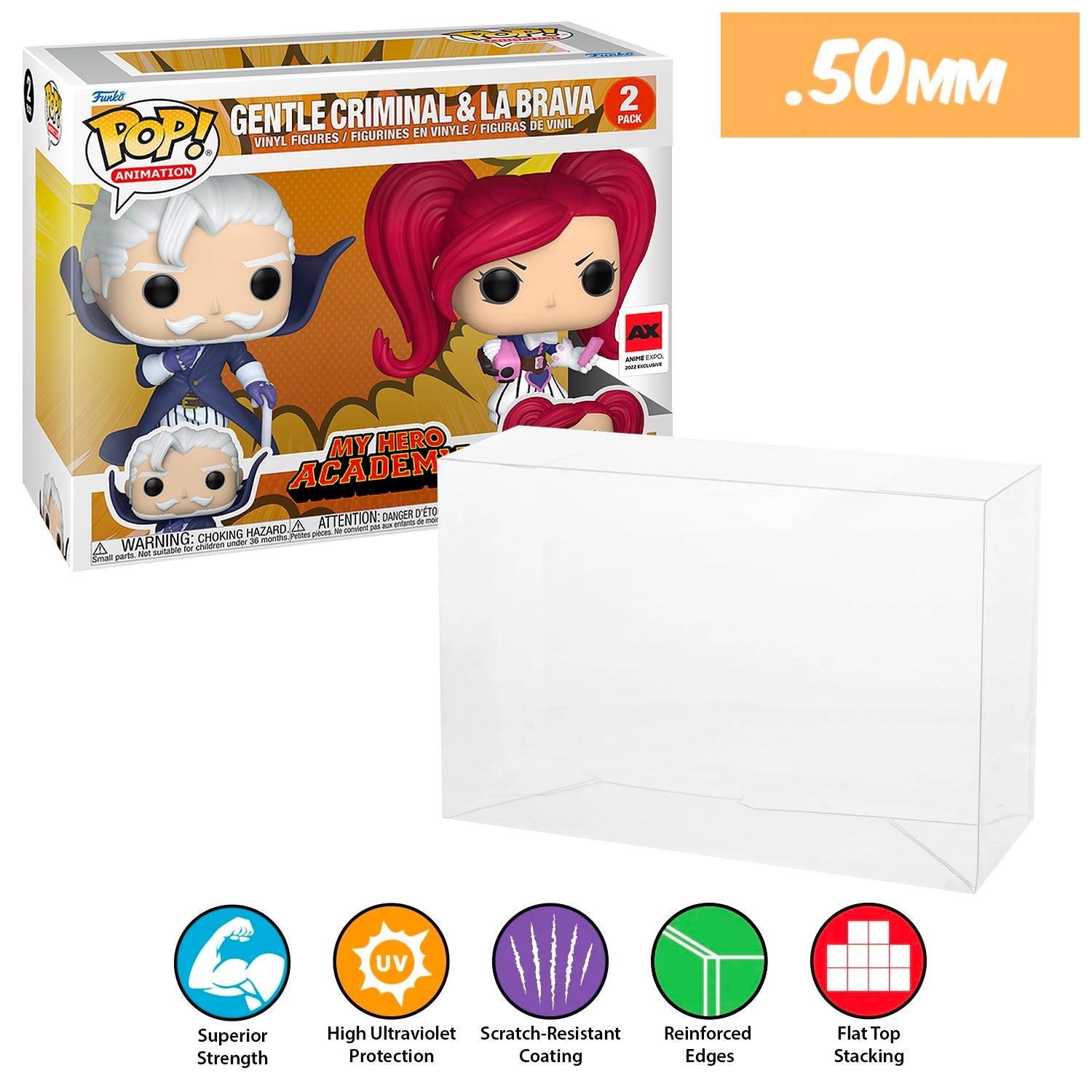 Funko POP! 2 Pack Gentle Criminal & La Brava Pop Protector Size ...