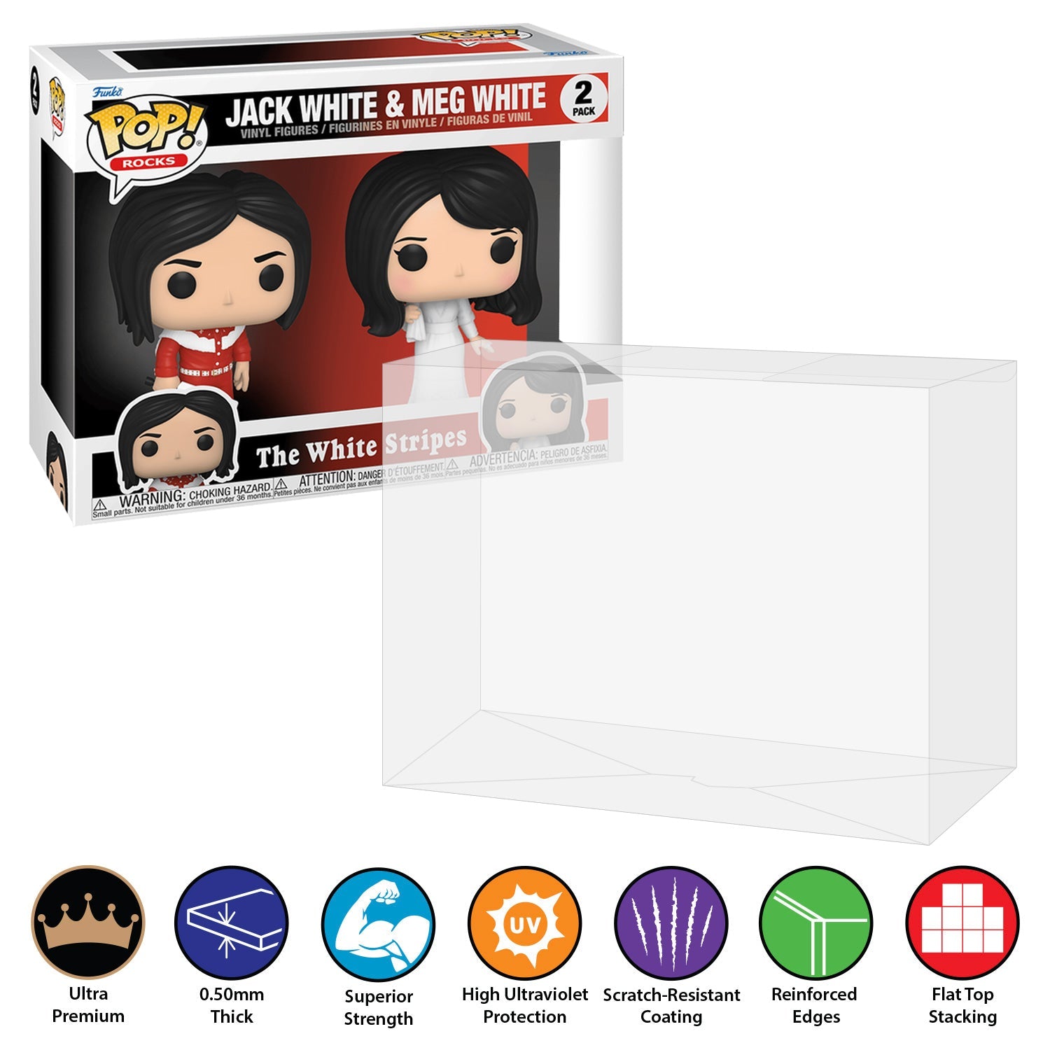 Funko POP! 2 Pack The White Stripes Jack White & Meg White Pop ...