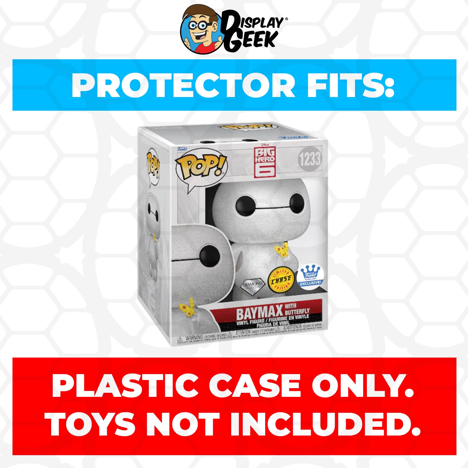 Funko POP! 6 inch Baymax with Butterfly #1233 Super Size Pop Protector ...