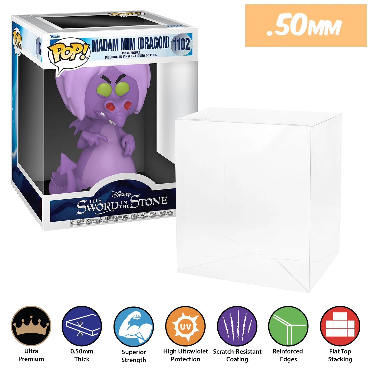 Funko POP! 6 inch Madam Mim Dragon #1102 Super Size Pop Protector Size ...
