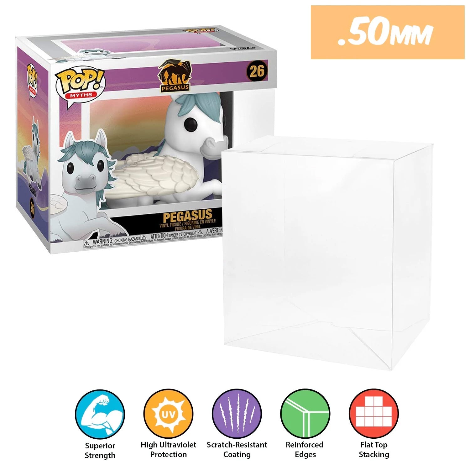 Funko POP! 6 inch Pegasus #26 Pop Protector Size CONFIRMED by Display ...