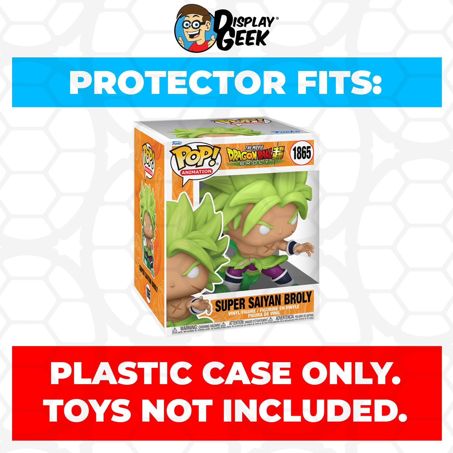 Funko POP! 6 inch DBZ Super Saiyan Broly #1865 Super Size Pop Protector ...