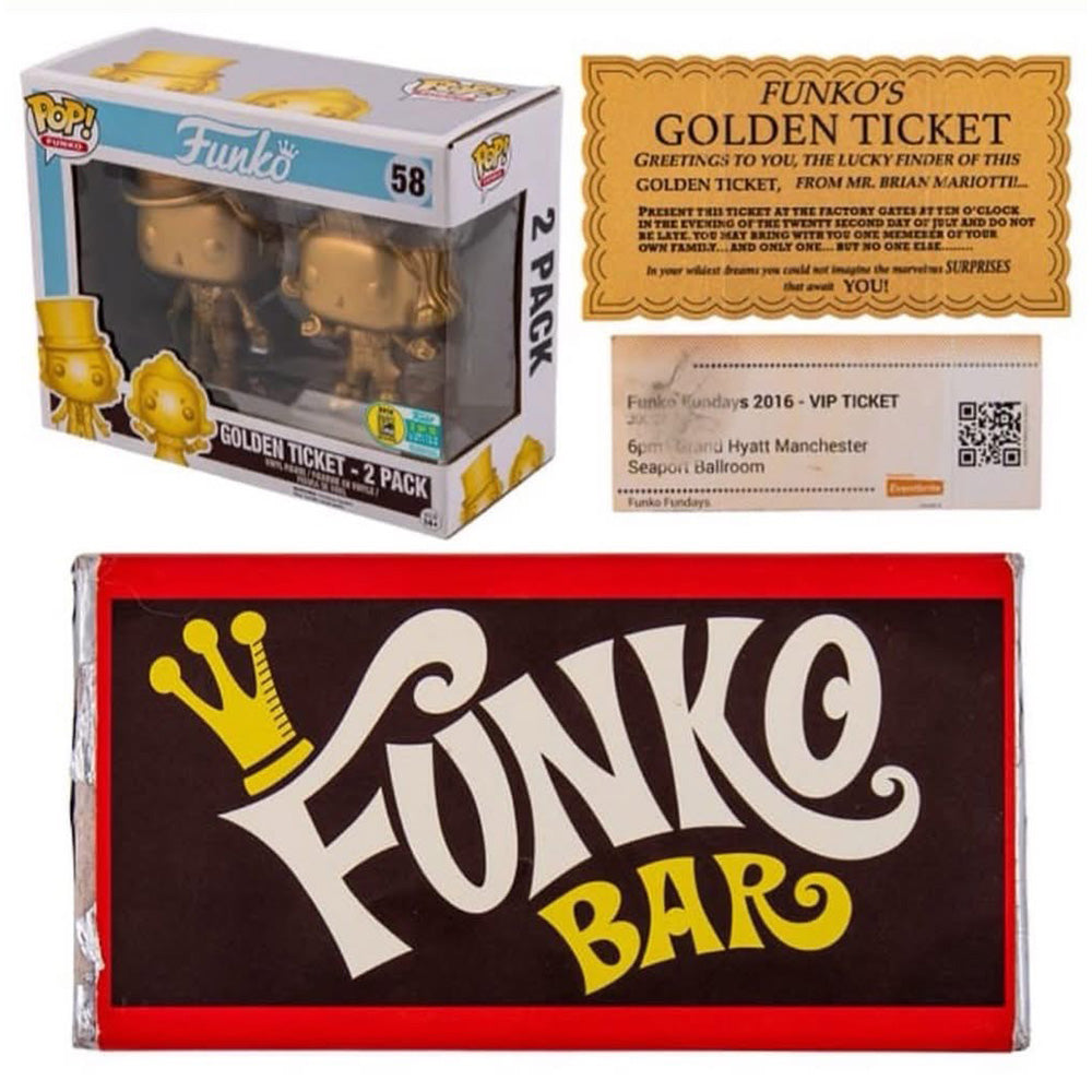 From $210,000 to $86,620: Funko Pop Willy Wonka Golden Ticket 2-Pack ...