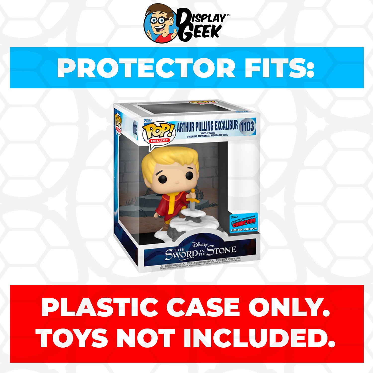 Funko POP! Deluxe Arthur Pulling Excalibur NYCC #1103 Pop Protector ...