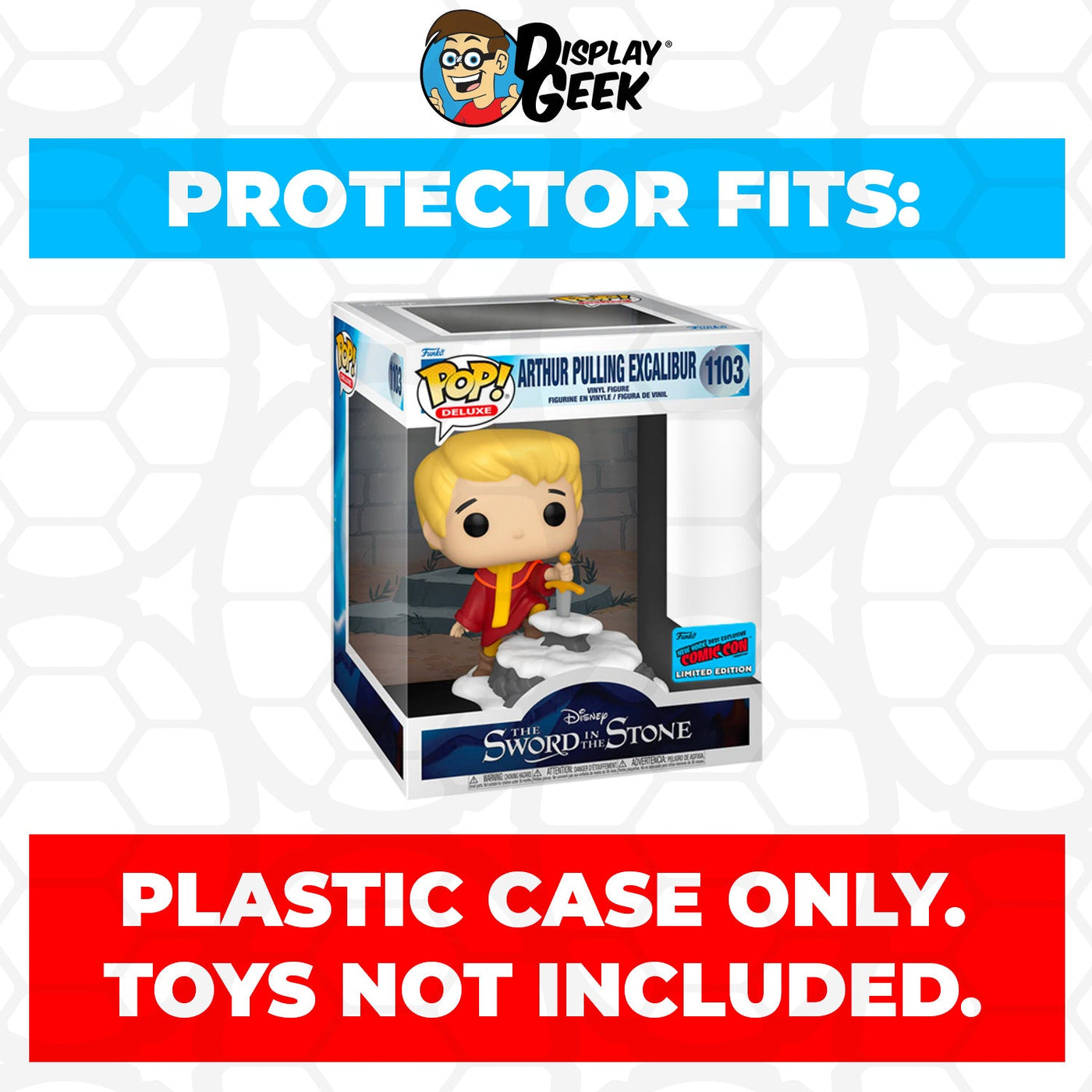 Funko POP! Deluxe Arthur Pulling Excalibur NYCC #1103 Pop Protector ...
