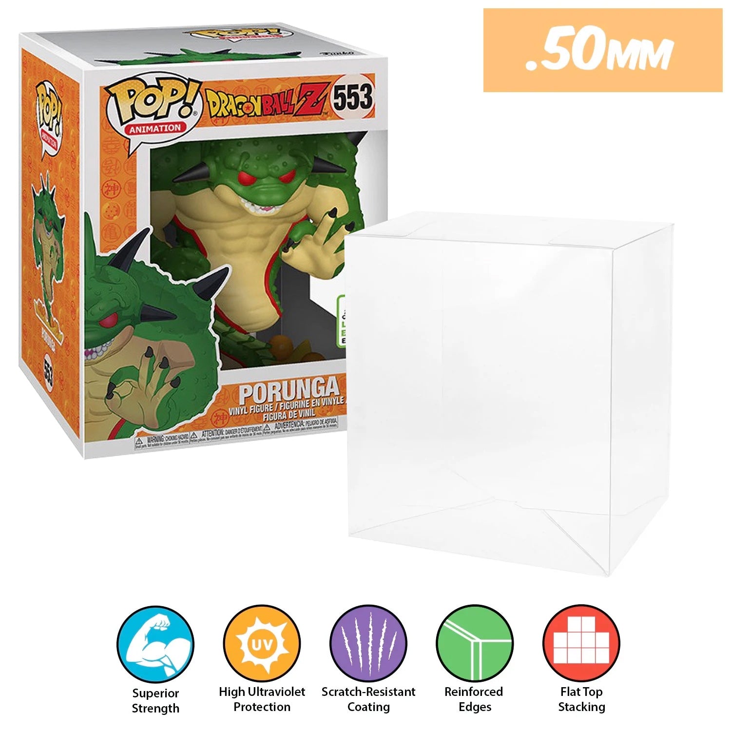 6 INCH Pop Protectors for Funko (50mm thick, UV & Scratch Resistant) 8 ...