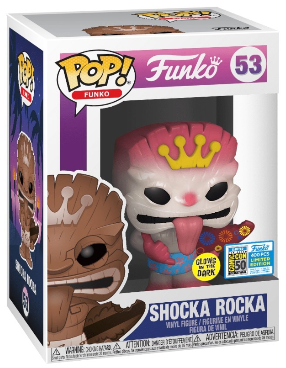POP! Funko: 53 Funko, Shocka Rocka (400 PCS) (WHT) (GITD) Exclusive ...