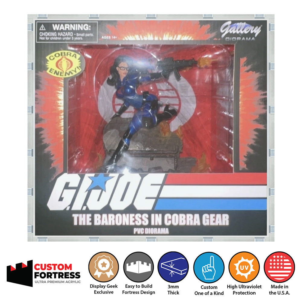 Custom Acrylic Hard Case for GI JOE BARONESS IN COBRA GEAR Diamond Sel ...
