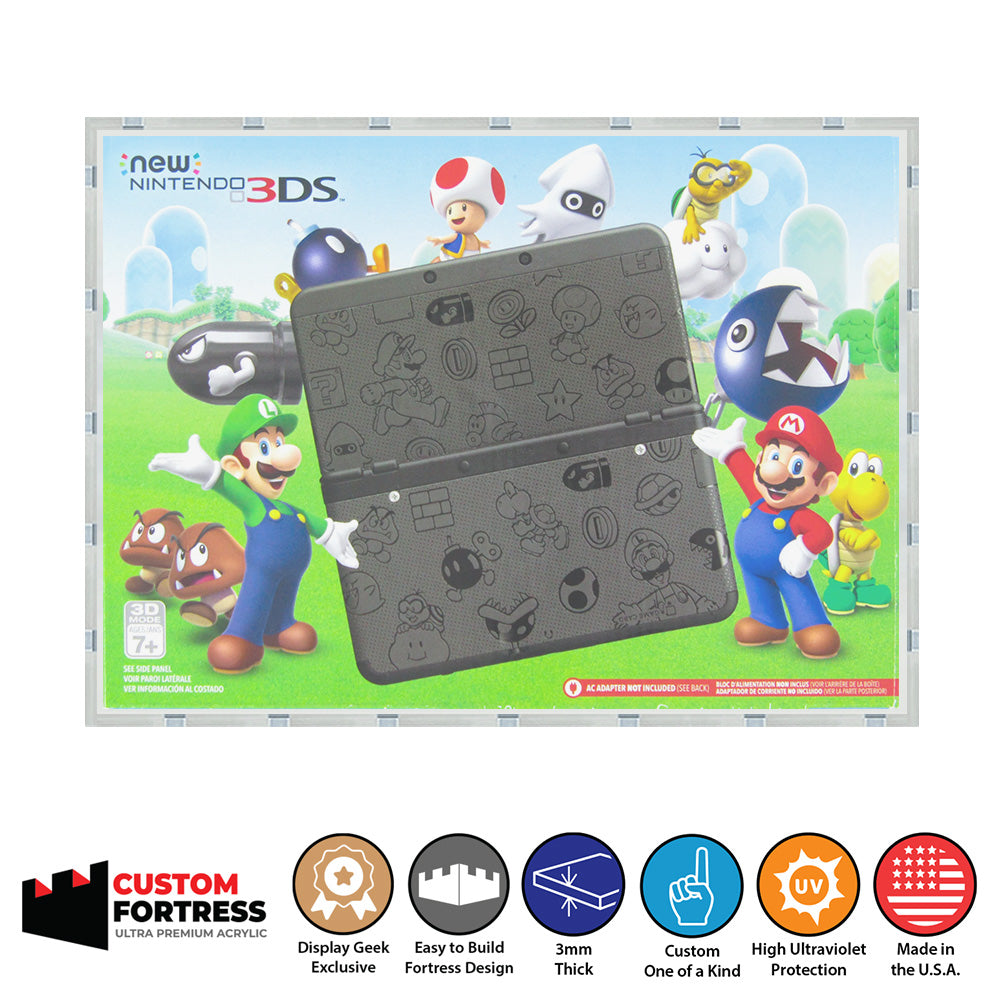 Custom Acrylic Hard Case for NEW NINTENDO 3DS SUPER MARIO BLACK EDITIO ...