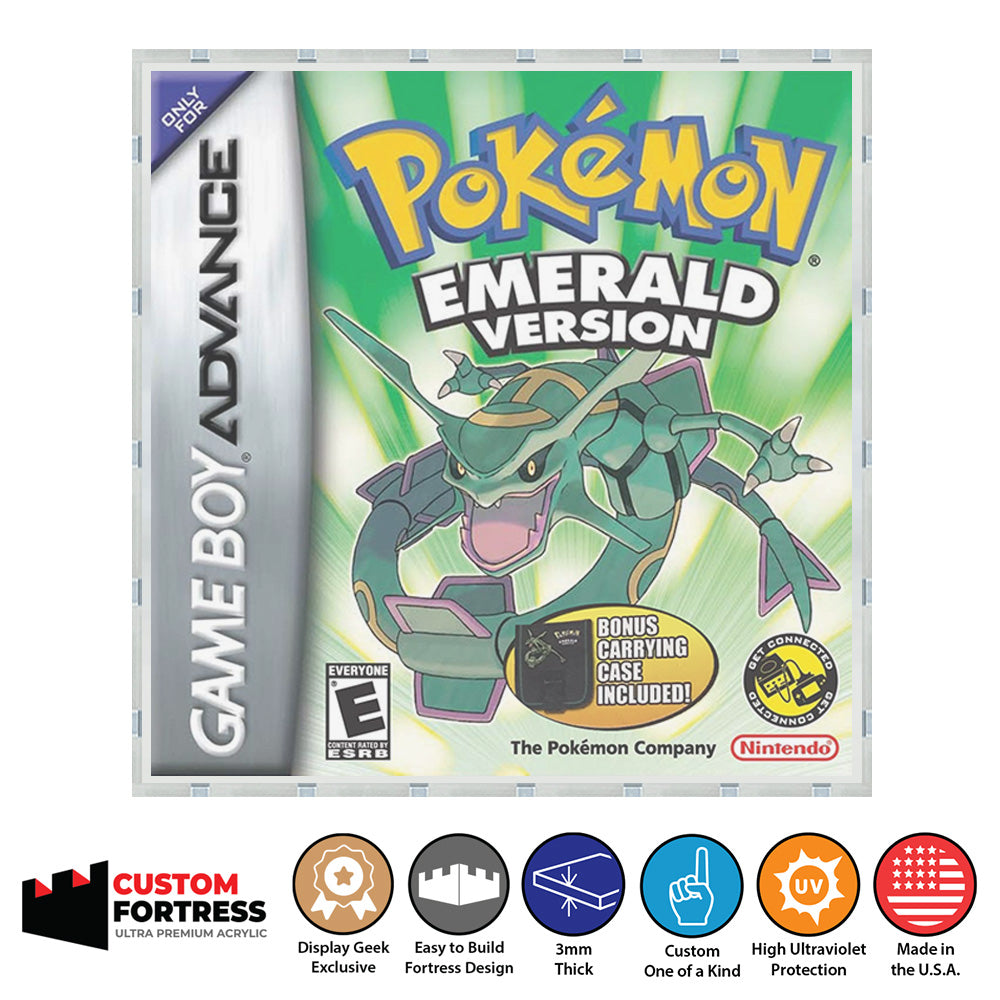 Custom Acrylic Hard Case for GAME BOY ADVANCE POKEMON EMERALD Video Ga ...