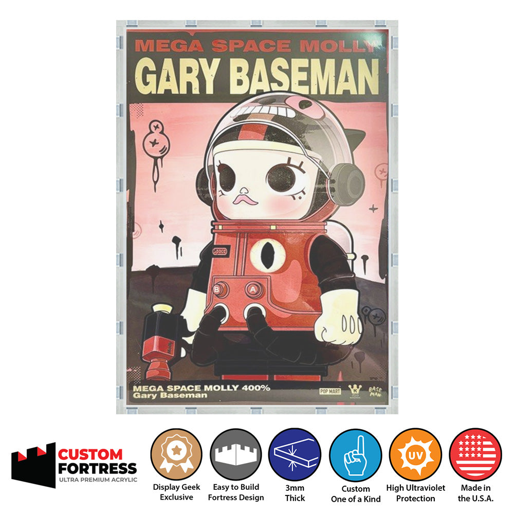 Custom Acrylic Hard Case for MEGA SPACE MOLLY 400% GARY BASEMAN Pop Ma ...