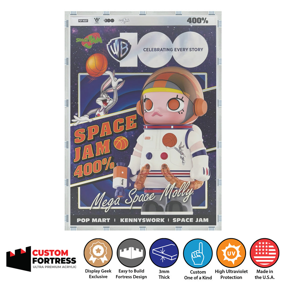 Custom Acrylic Hard Case for MEGA SPACE MOLLY 400% SPACE JAM Pop Mart ...
