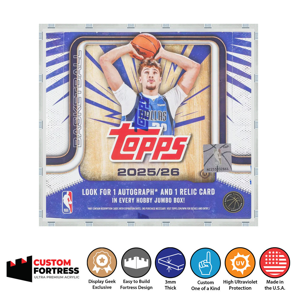 Custom Acrylic Hard Case for TOPPS BASKETBALL 2025-26 Jumbo Trading Ca ...