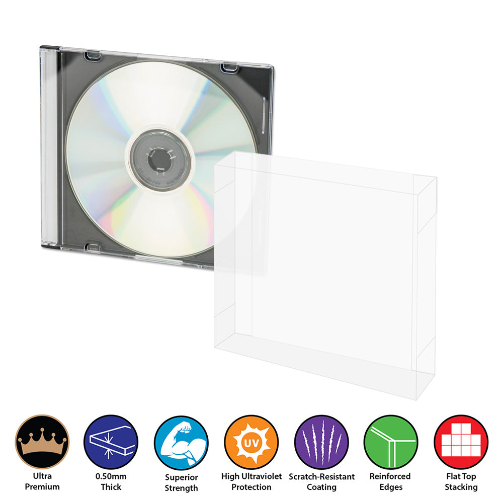Plastic Protector for SINGLE DISC CD Jewel Case (0.50mm thick, UV & Sc ...