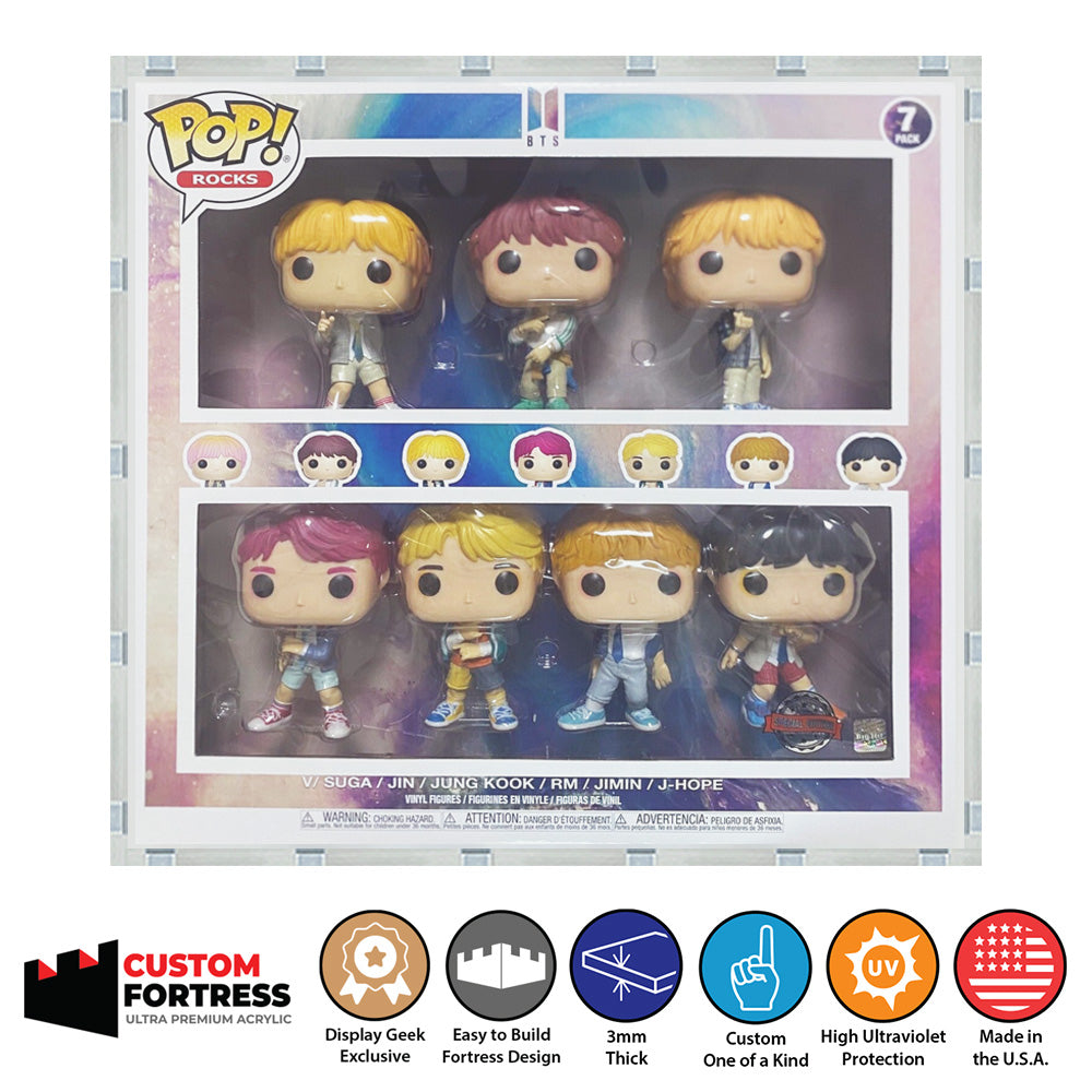 Custom Acrylic Hard Case for 7 PACK BTS TALL Funko Pop Grail Boxes (3m ...