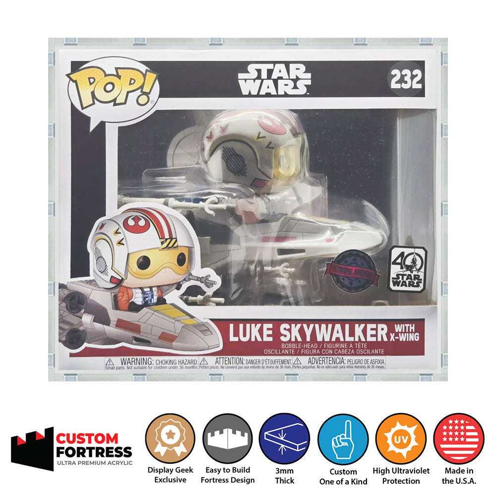 Custom Acrylic Hard Case for POP RIDES LUKE X-WING #232 Funko Pop Grai ...