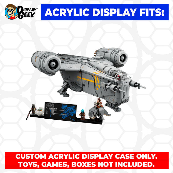 Custom Acrylic Display Case for LEGO Model 75331 - The Razor Crest (3m ...