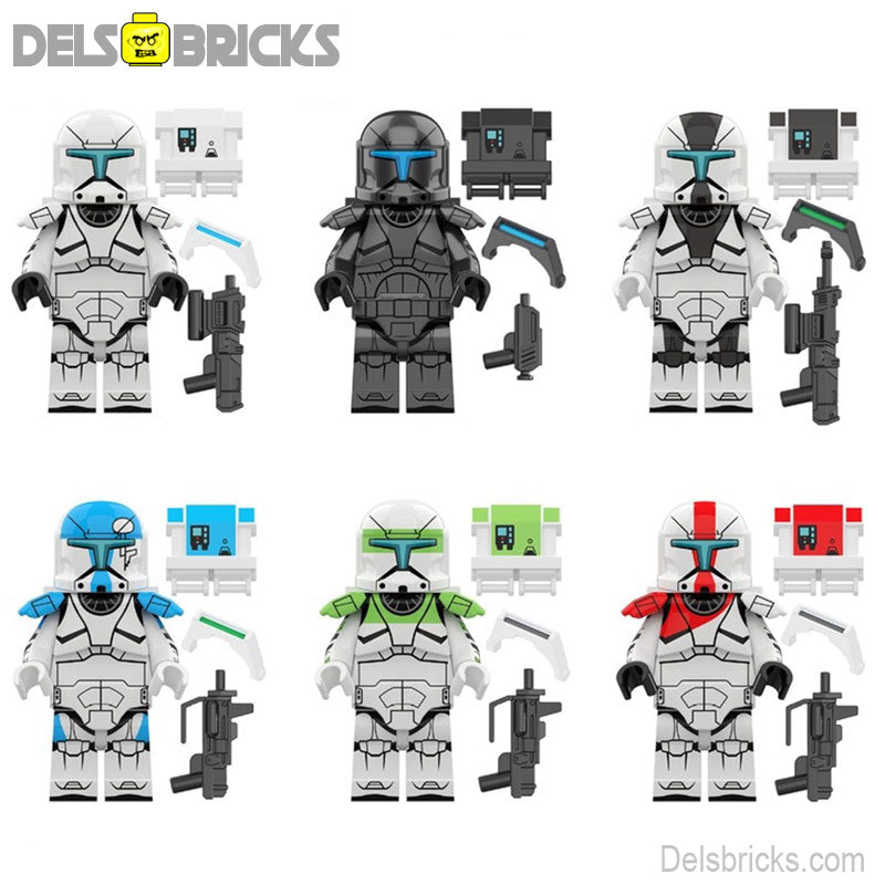 Set of 6 - Clone Commandos (Star Wars) - Custom Building Blocks Mini F ...