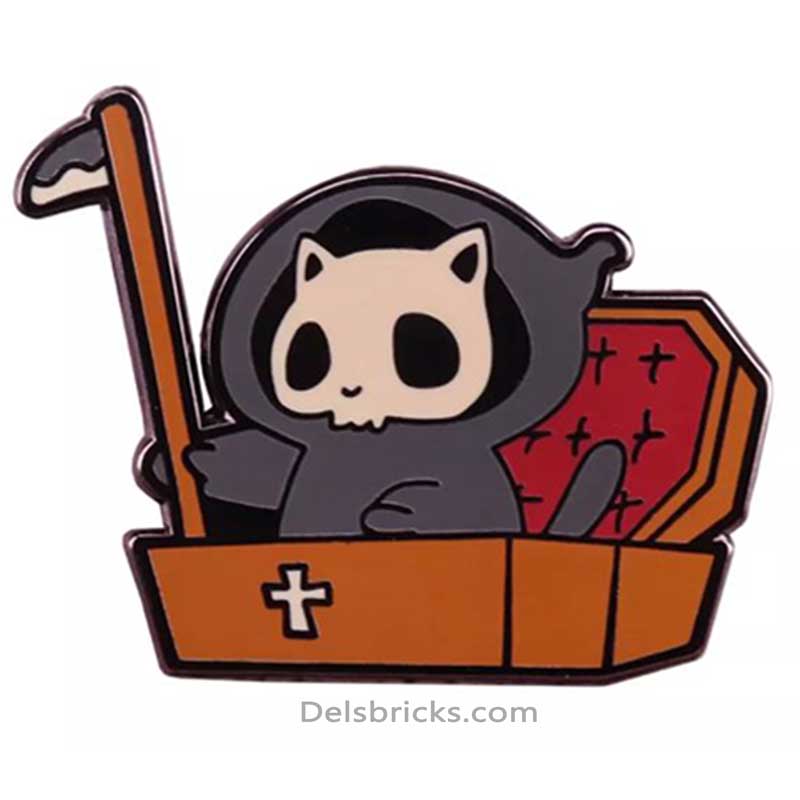 Cute Grim Reaper Kitty Cat - Enamel Pin (Enamel Pins Near Me)– Display ...