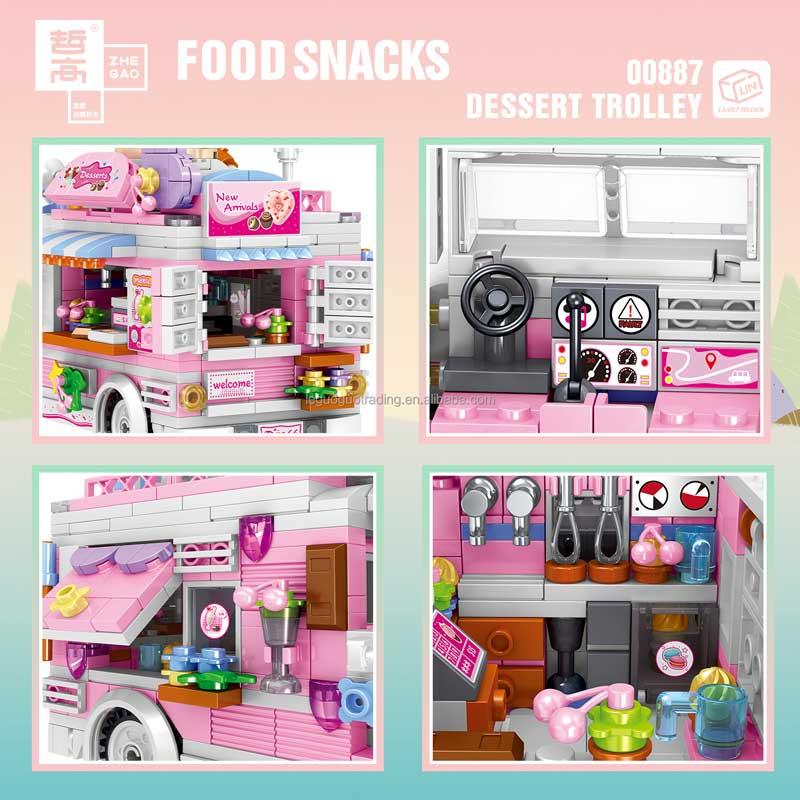 Dessert Trolley (Over 500 Pieces) - Custom Building Blocks Mini Figure ...