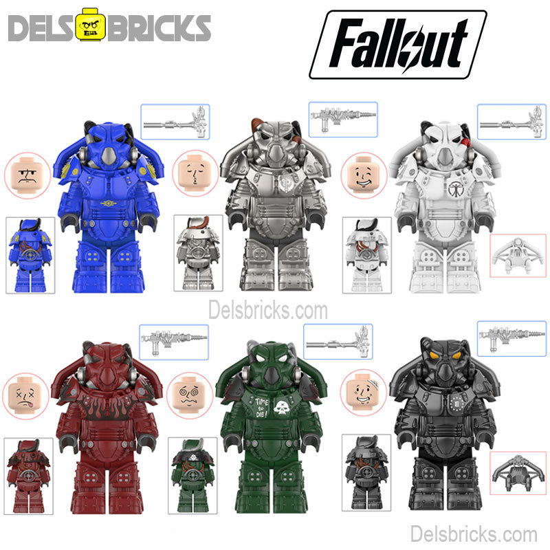 Set of 6 - X-01 Power Armor (Fallout) - Custom Building Blocks Mini Fi ...