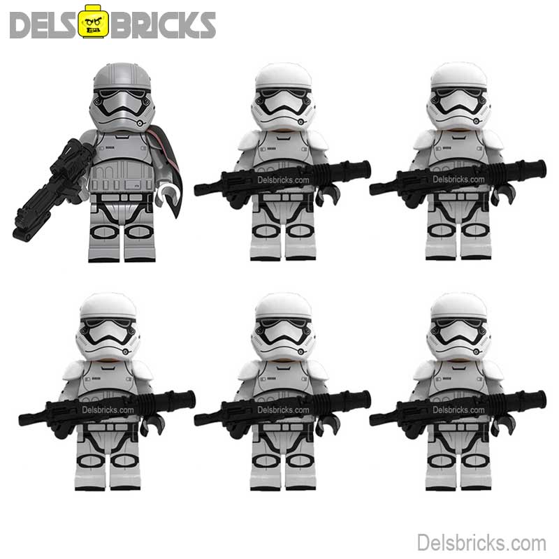 Set of 6 - First Order (Star Wars) - Custom Building Blocks Mini Figur ...