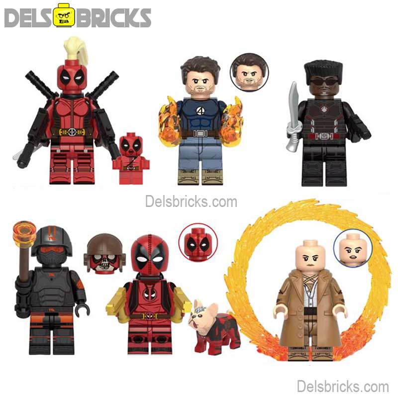 Set of 6 (Marvel Deadpool & Wolverine Movie) - Custom Building Blocks ...