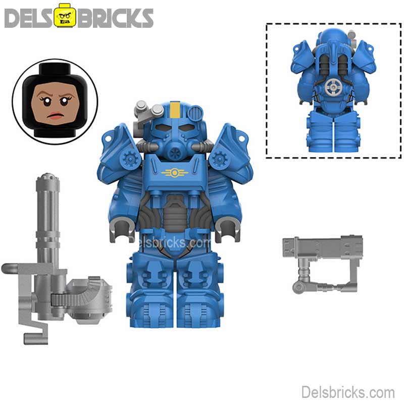 T60 Power Armor Set 1-9 (Fallout) - Custom Building Blocks Mini Figure ...