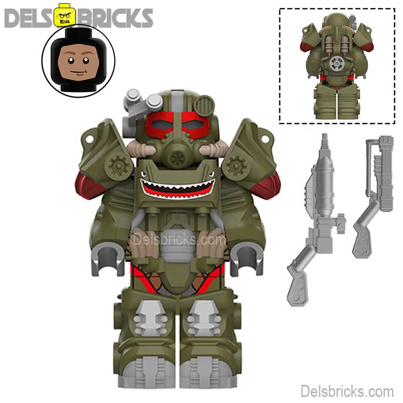 T60 Power Armor Set 2-4 (Fallout) - Custom Building Blocks Mini Figure ...