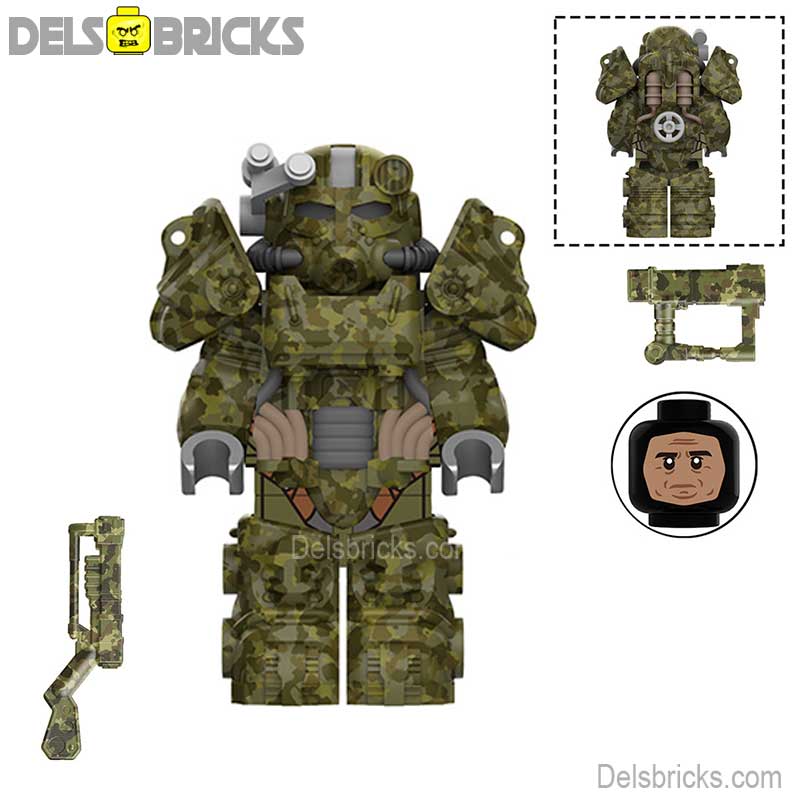 T60 Power Armor Set 2-5 (Fallout) - Custom Building Blocks Mini Figure ...