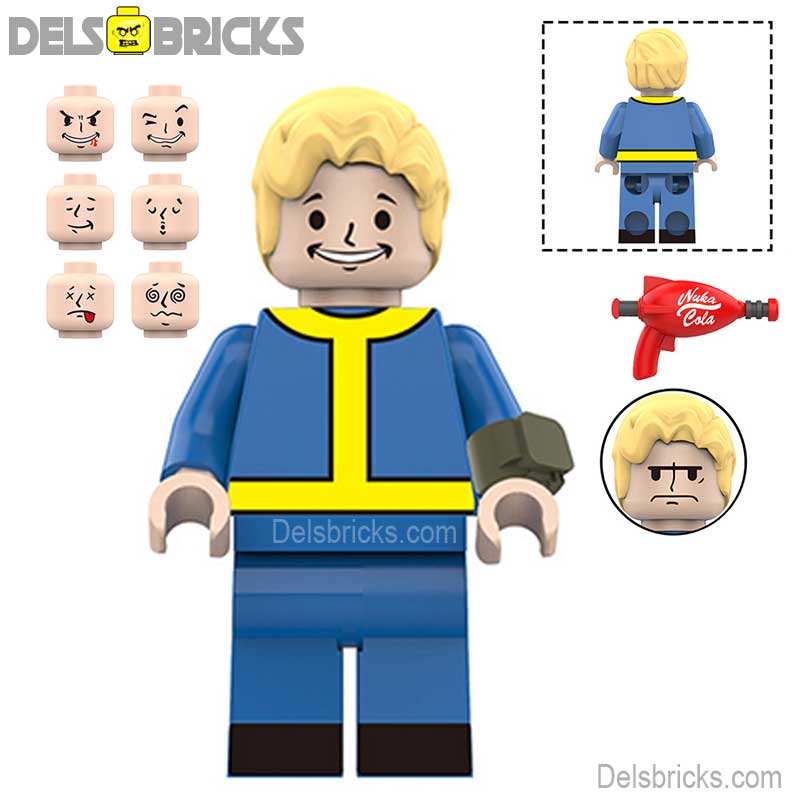 Vault Boy (Fallout) - Custom Building Blocks Mini Figures Compatible w ...