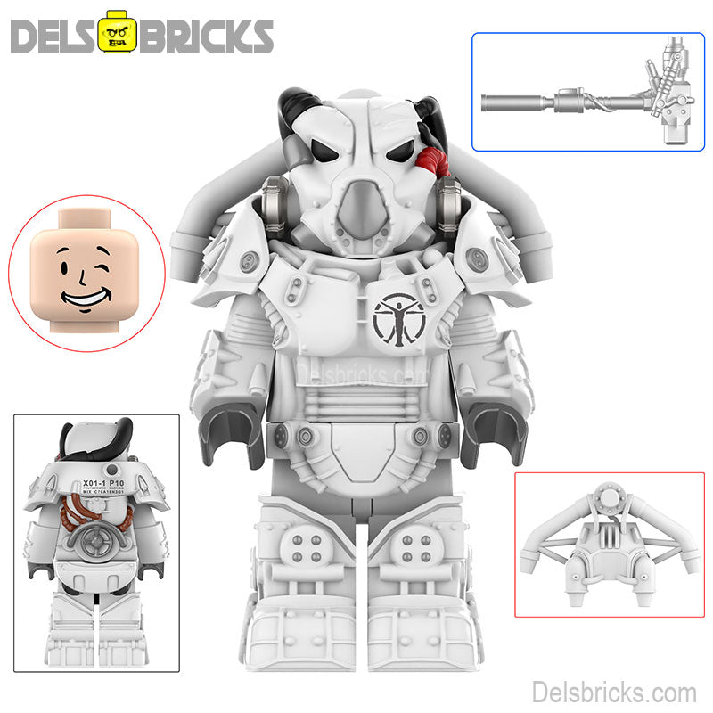 X-01 Power Armor Set 3-3 (Fallout) - Custom Building Blocks Mini Figur ...