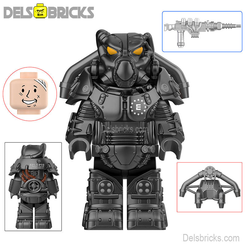 X-01 Power Armor Set 3-6 (Fallout) - Custom Building Blocks Mini Figur ...