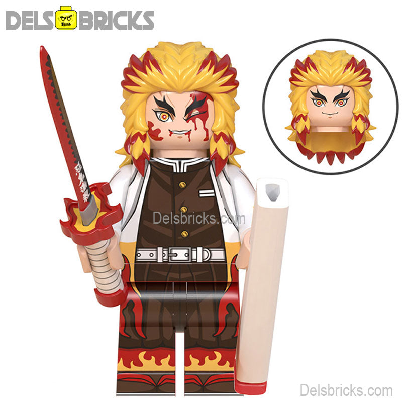 Rengoku Kyoujurou (Demon Slayer) - Custom Building Blocks Mini Figures ...