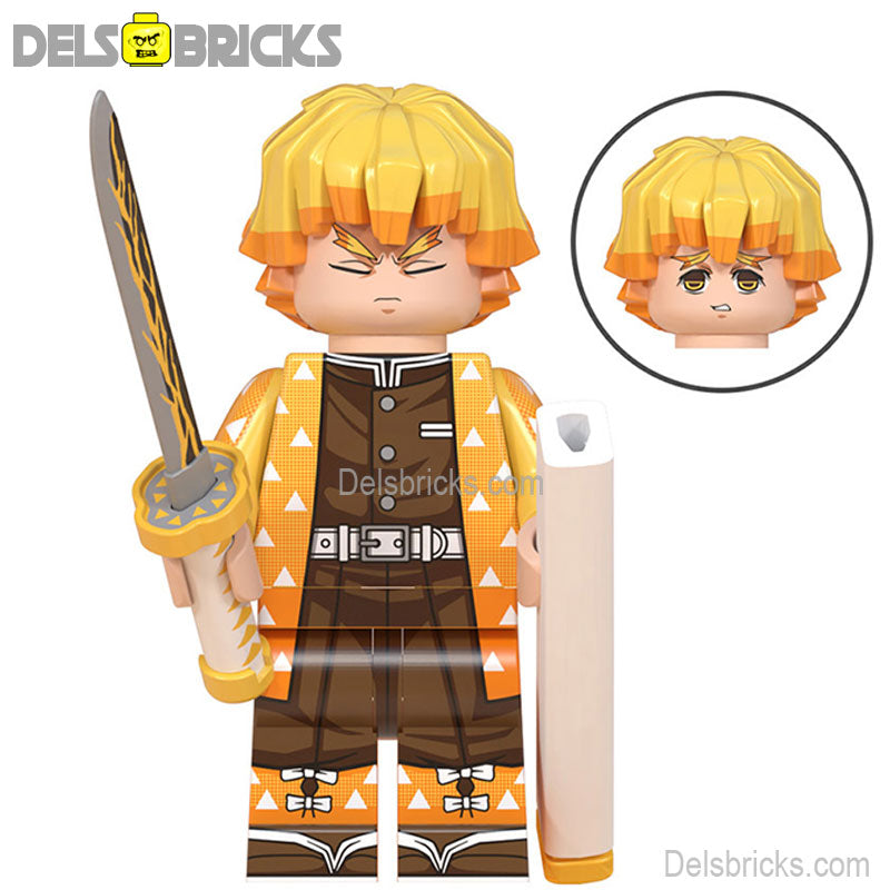Agatsuma Zenitsu (Demon Slayer) - Custom Building Blocks Mini Figures ...