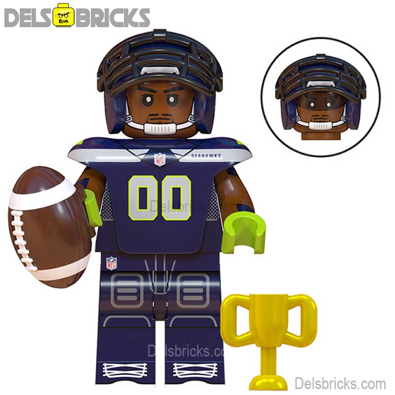 Seattle Seahawks (NFL Football) - Custom Building Blocks Mini Figures ...