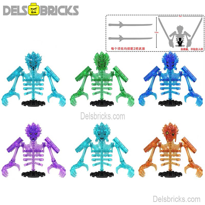 Set of 6 LARGE Susanoo Gods (Naruto) - Custom Building Blocks Mini Fig ...