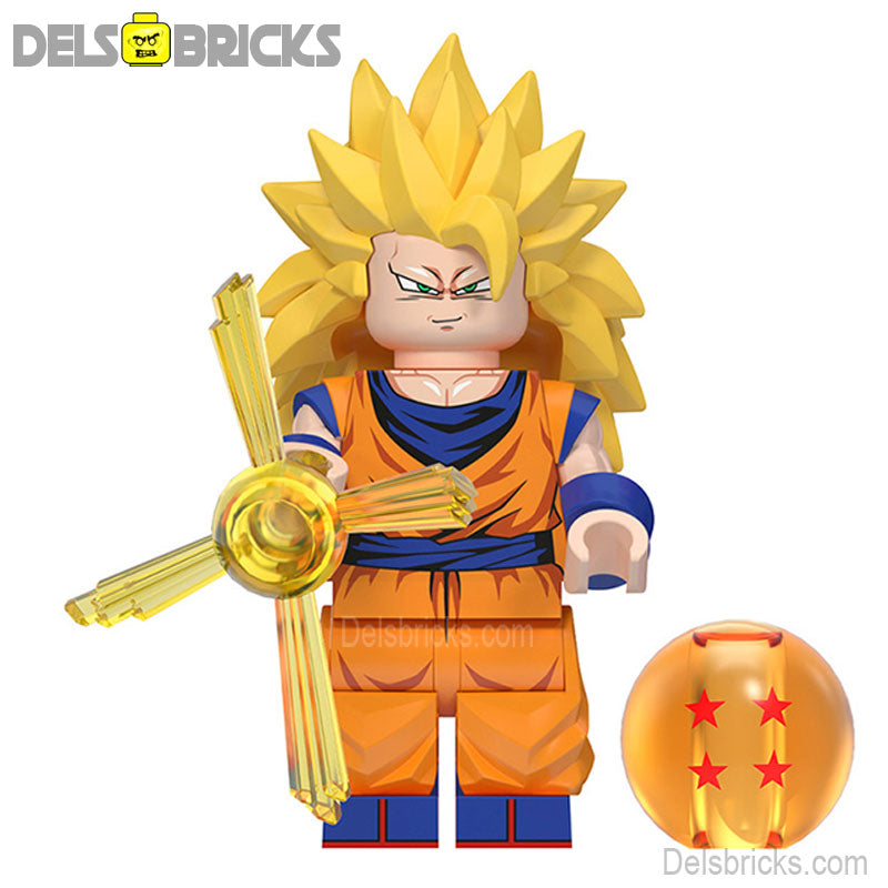 Goku Long Hair (Dragon Ball Z Super) - Custom Building Blocks Mini Fig ...
