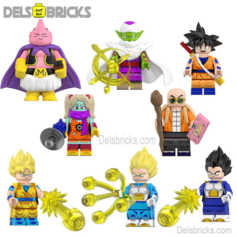 Set of 8 (Dragon Ball Z) - Custom Building Blocks Mini Figures Compati ...