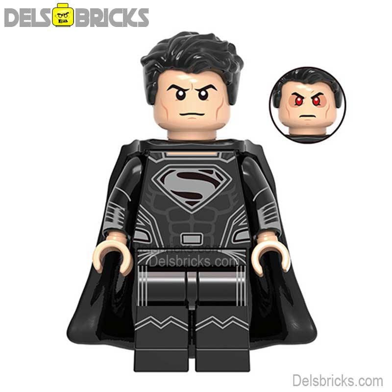 Superman Black Suit Justice League (DC) - Custom Building Blocks Mini ...
