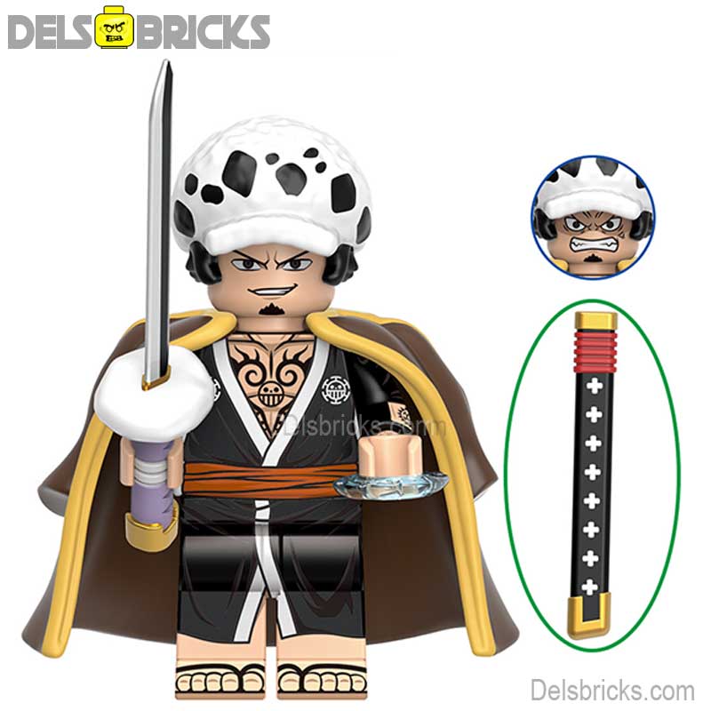 Trafalgar D Law #2 (One Piece) - Custom Building Blocks Mini Figures C ...