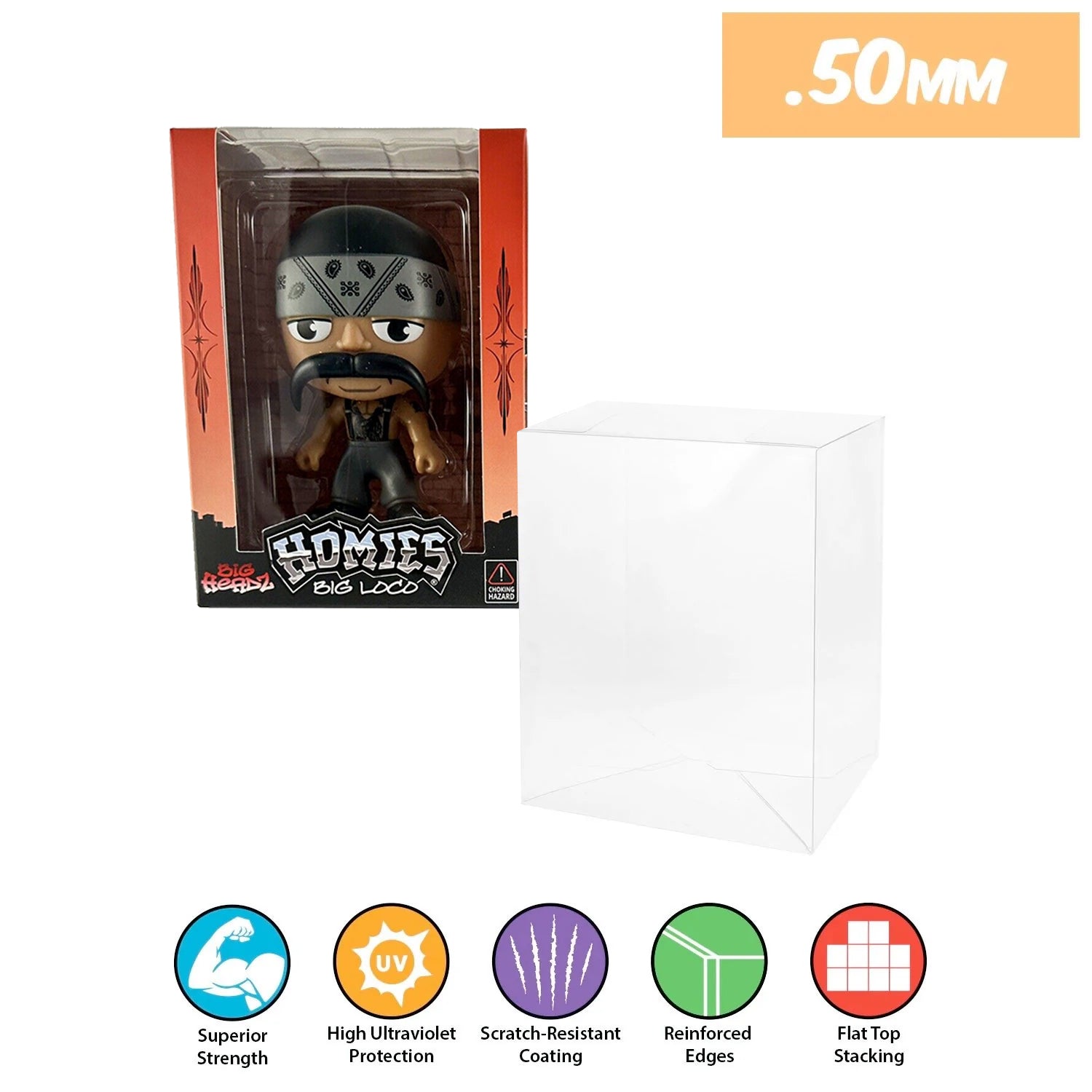 **REPLACED WITH 0.60MM** HOMIES BIG HEADZ Protectors for Vinyl Collect ...