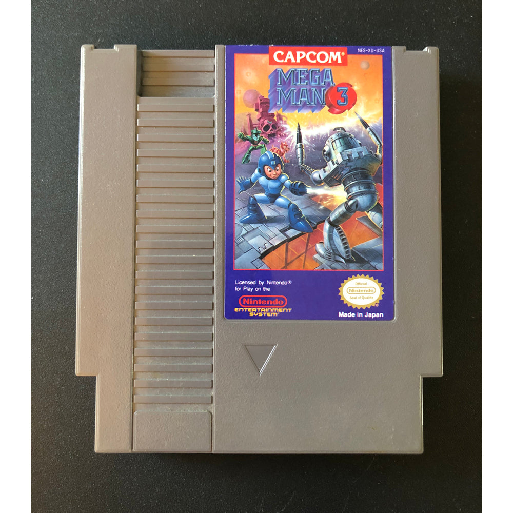 NES Mega Man 3 Cartridge but Works white out mark on back– Display Geek ...