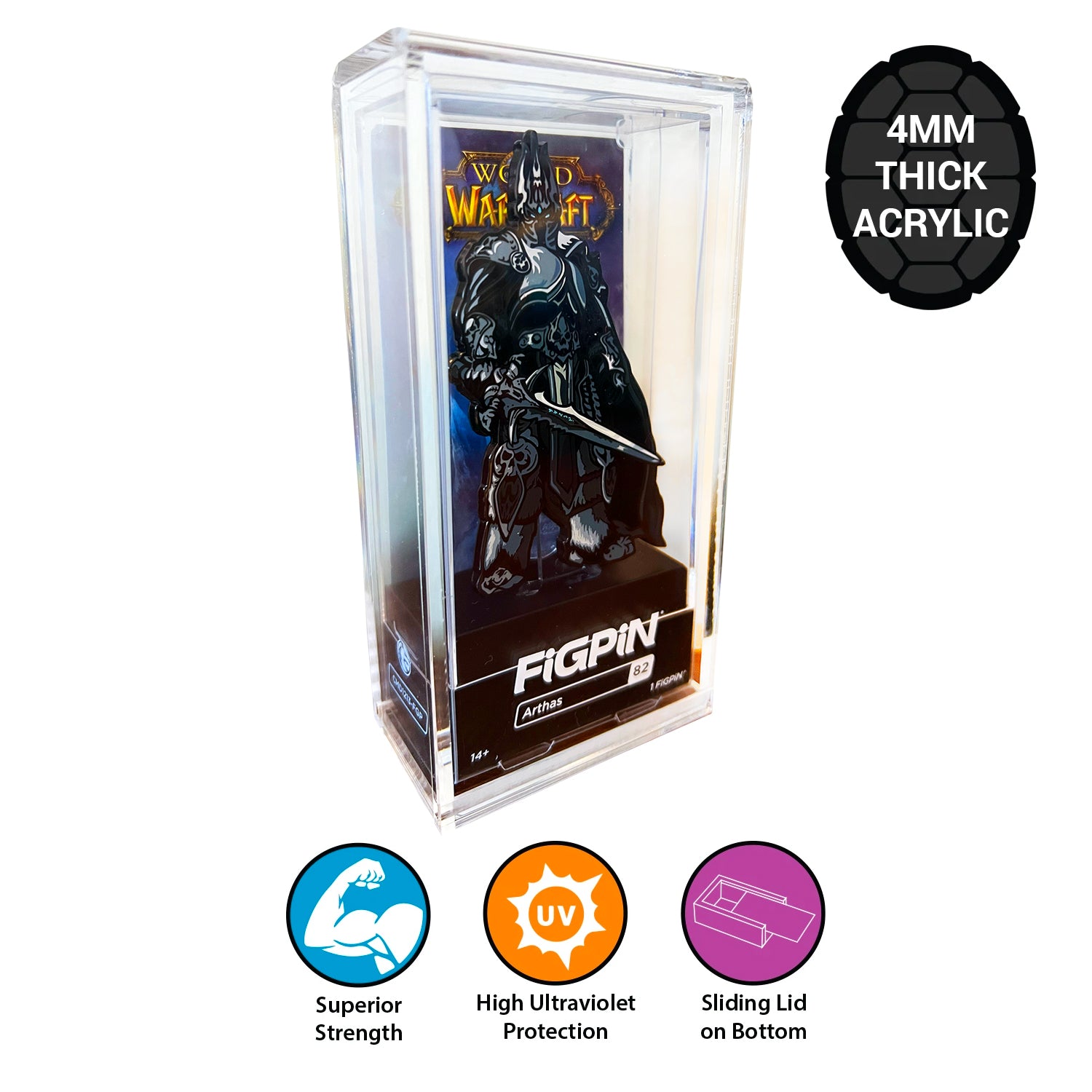 Acrylic Hard Case for FiGPiN Collectible Pins, 4mm thick (UV Resistant ...
